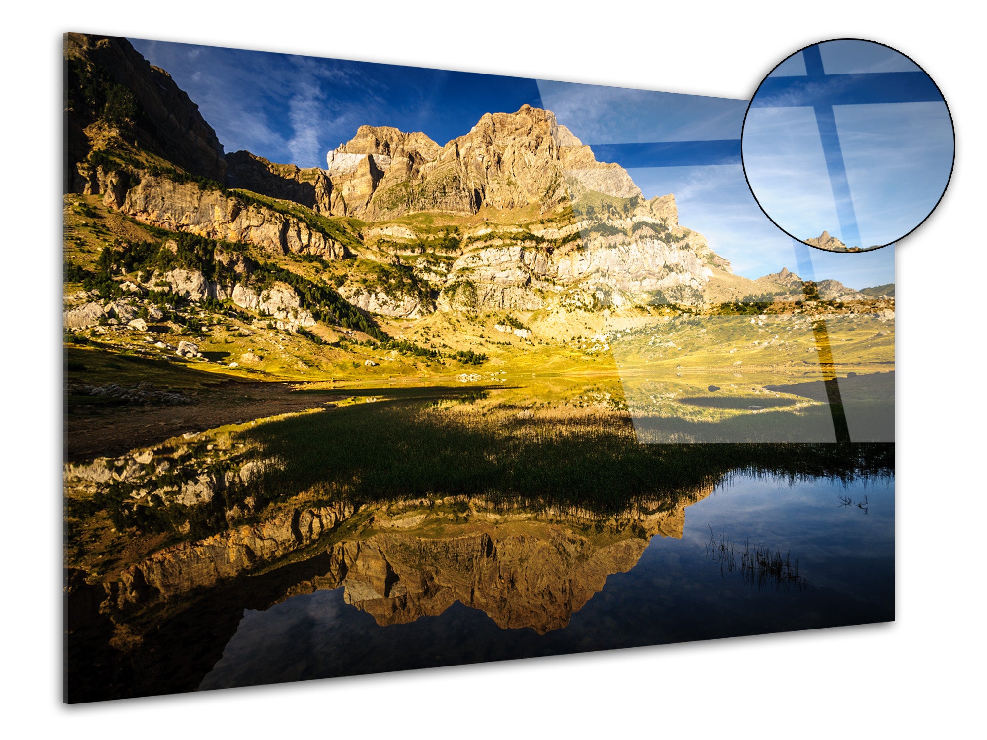 Tableau plexiglas paysage LAC DE PIEDRAFITA | Leroy Merlin