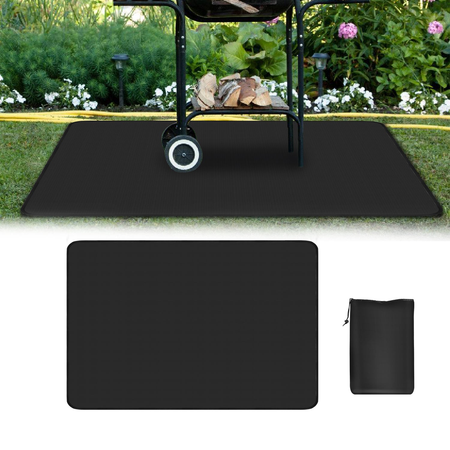 Tapis de barbecue pour le sol lavable - 127x97cm | Leroy Merlin