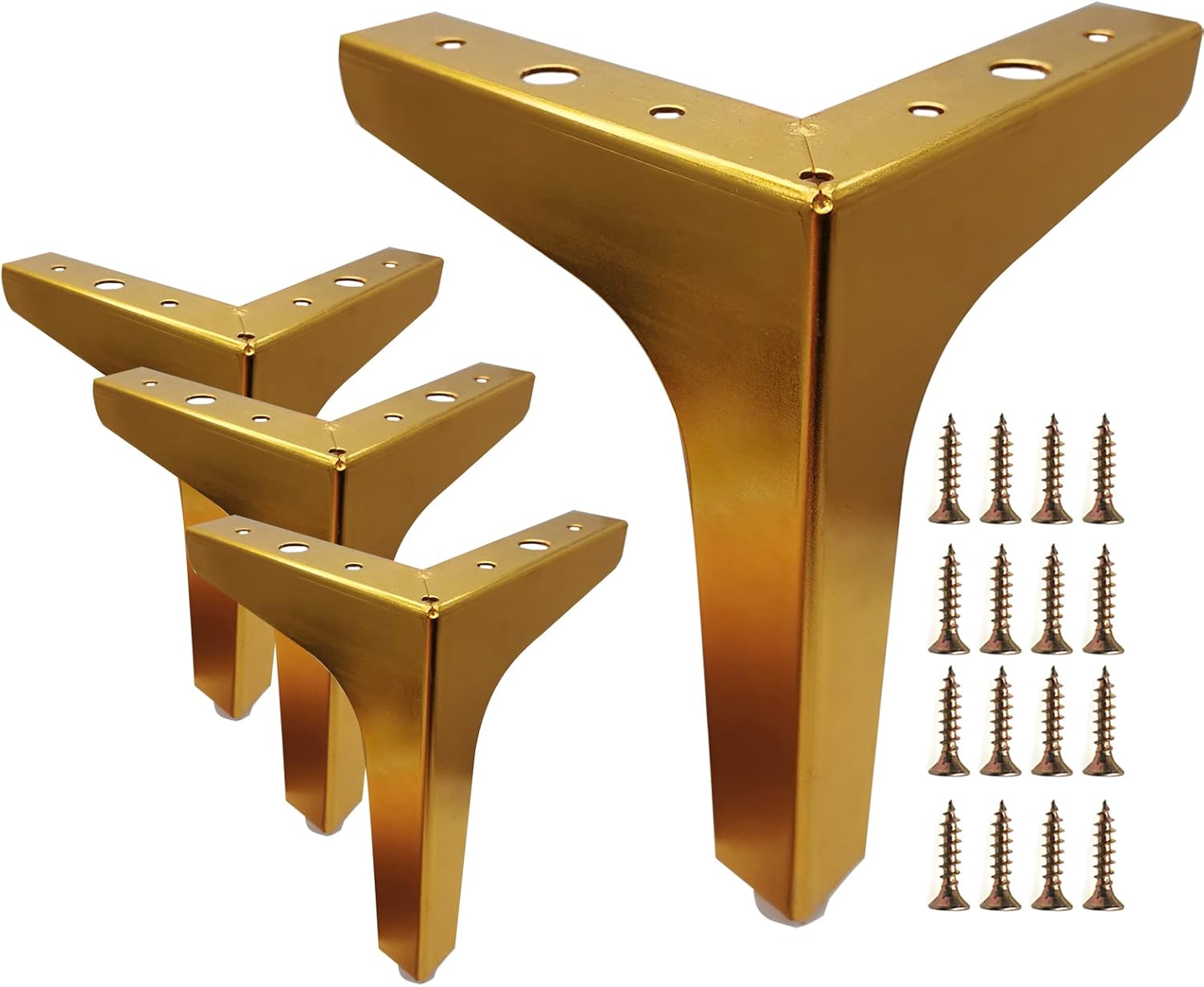 5 inches (approx. 12.7 cm) furniture legs,Set of 4 Metal Furniture Legs ...