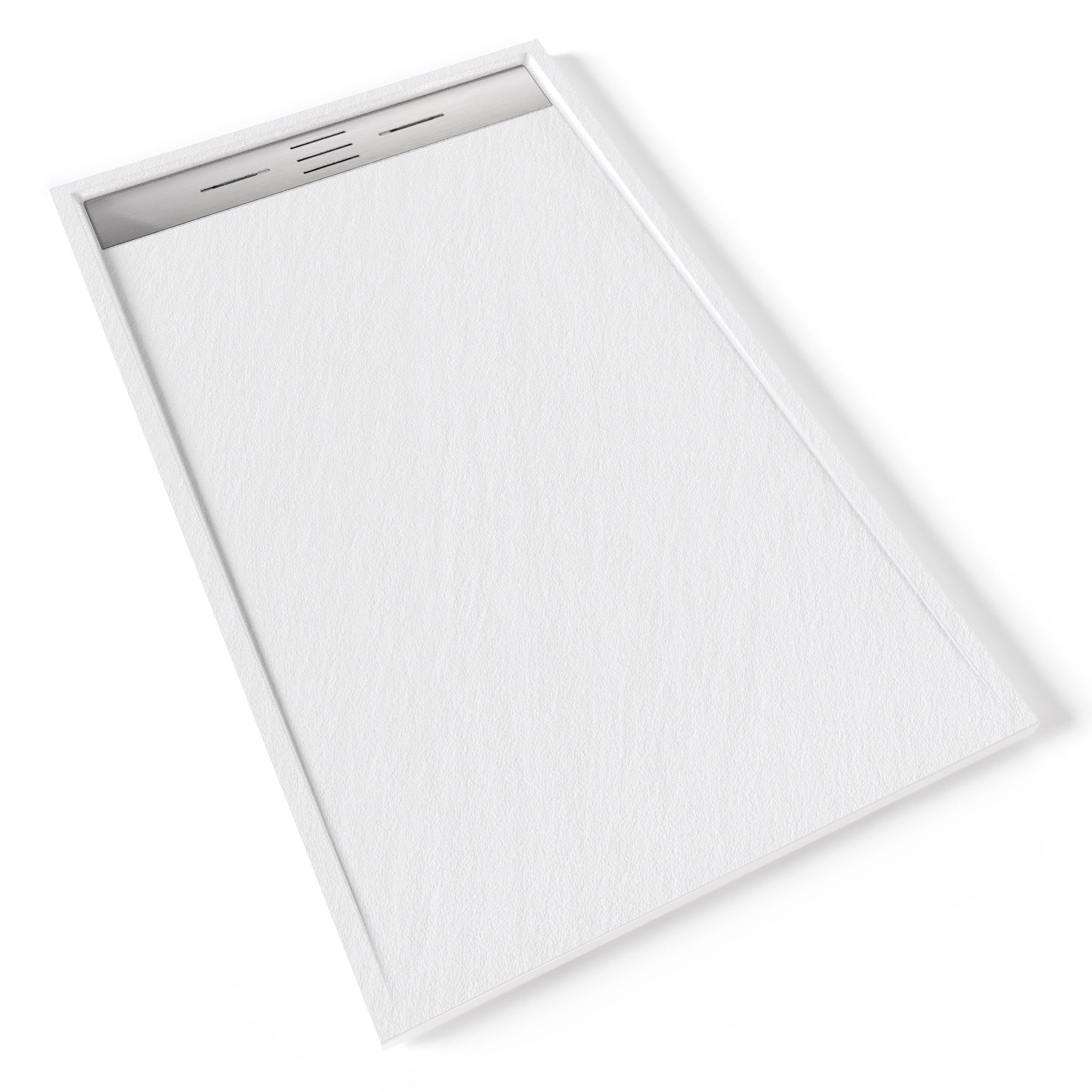 HIEMAL INOX Receveur de douche 90 x 150 cm résine Blanc aspect ardoise ...