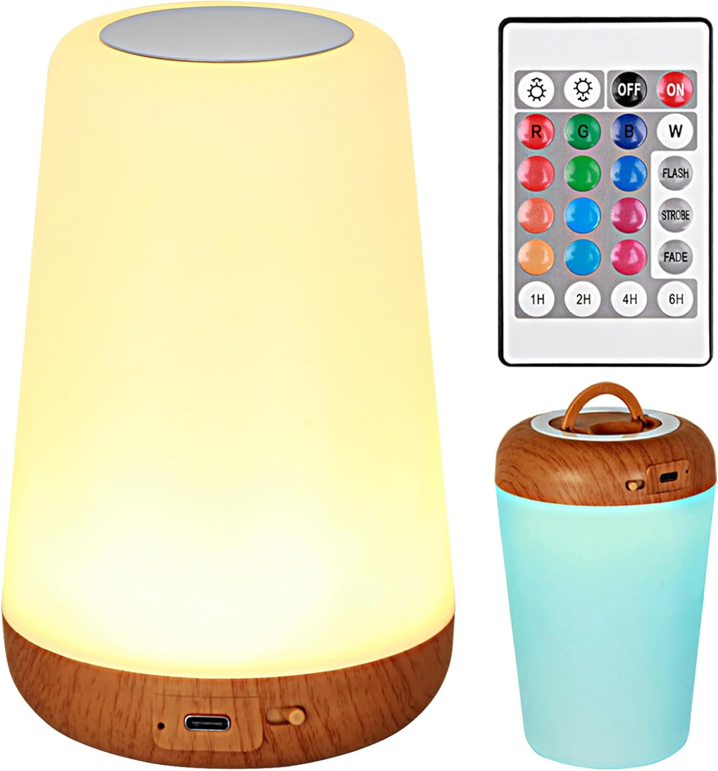 Veilleuse LED de chevet – Petite lampe de table sans fil avec ...