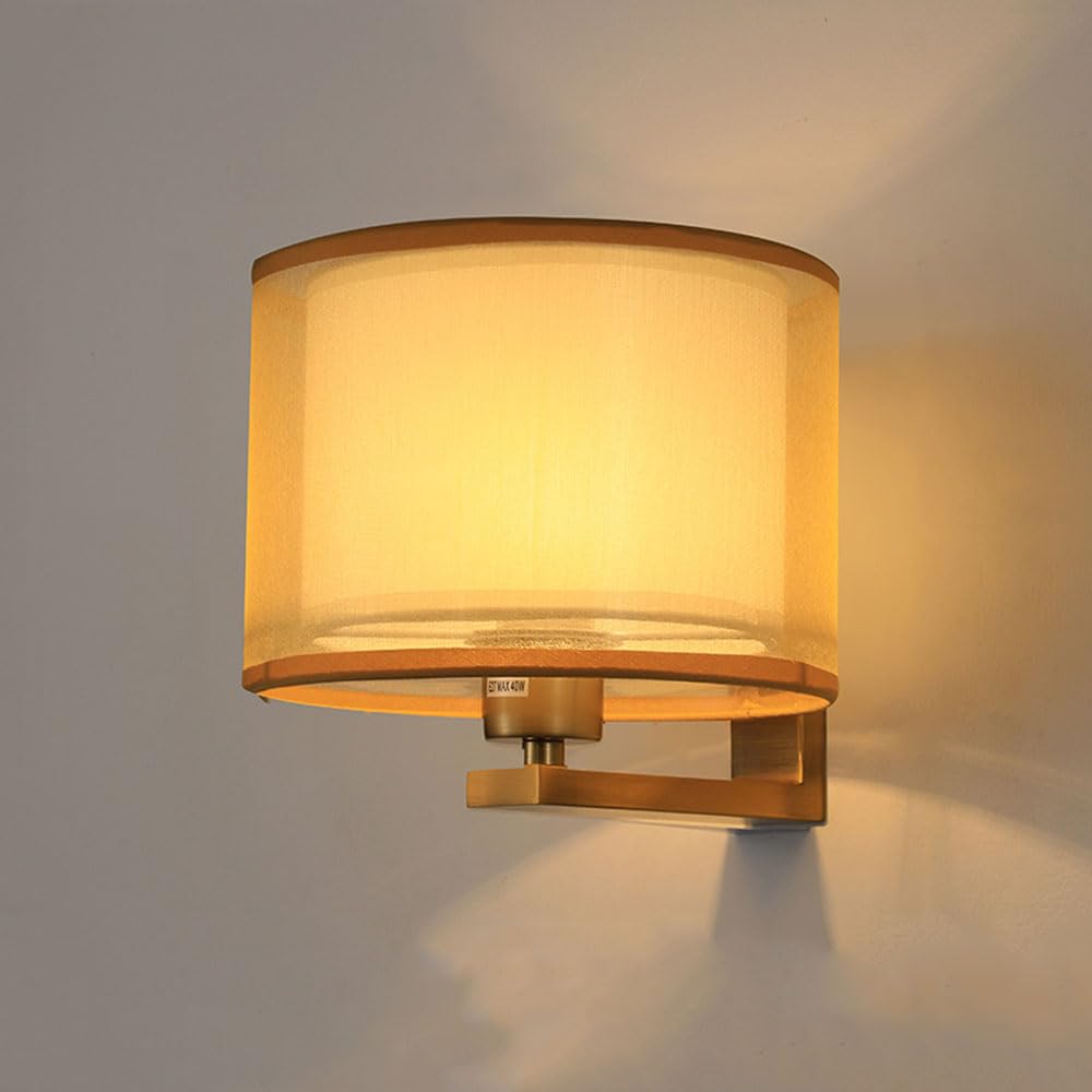 Lámpara de pared con pantalla de tela, lámpara de pared retro, lámpara ...