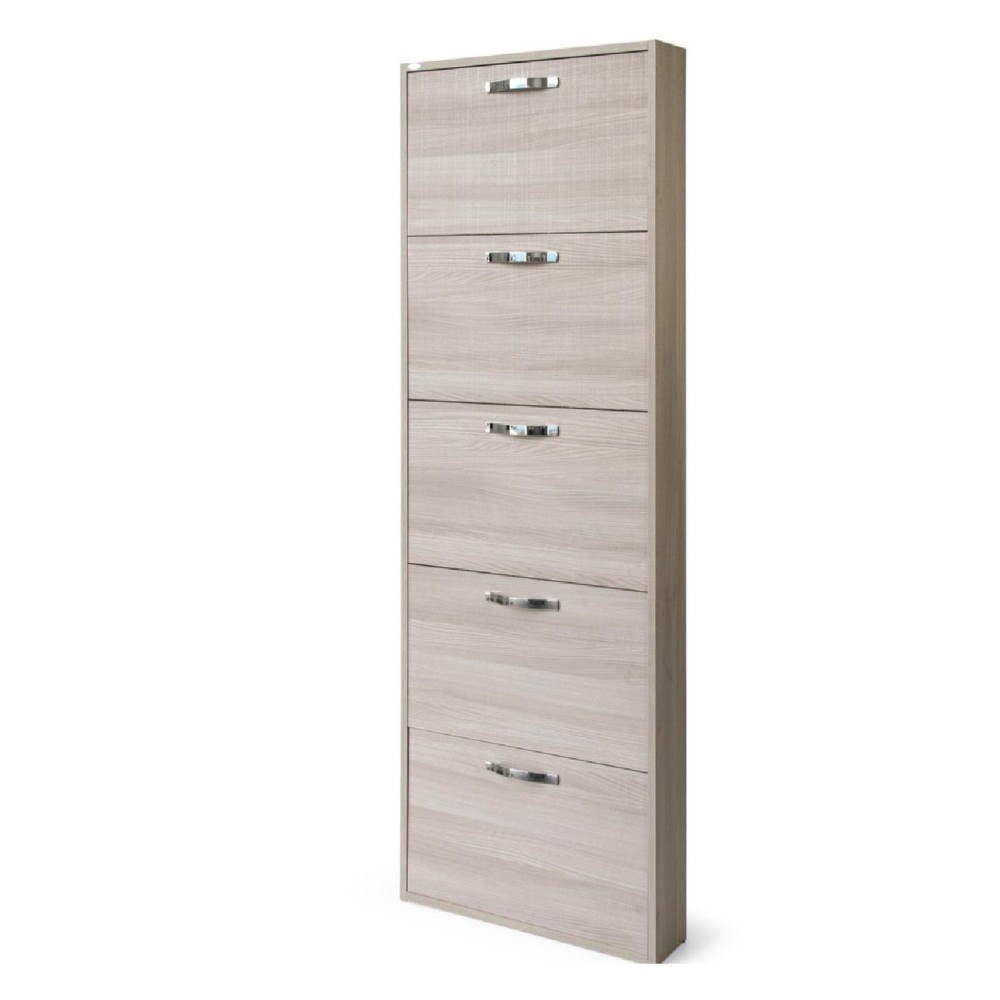 Scarpiera 5 ante Serena slim salvaspazio 180x65x15 colore olmo | Leroy ...
