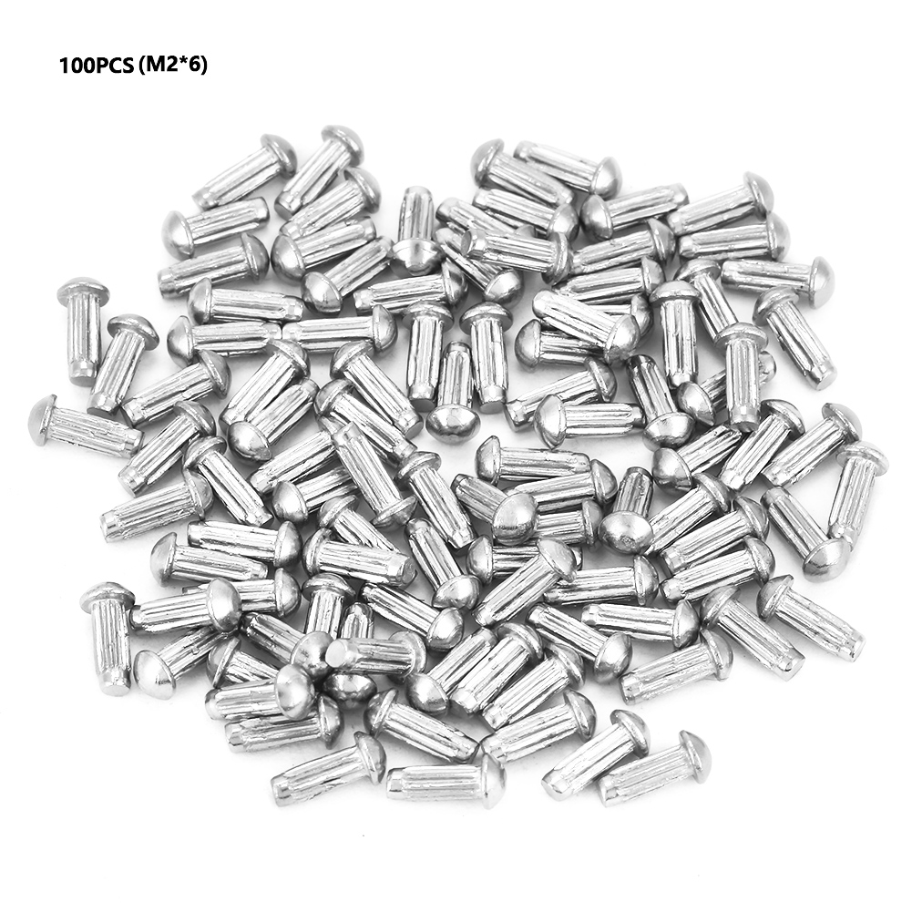 Assortiment de 100 rivets en acier inoxydable à tête ronde et à tige ...