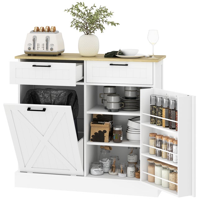 Mueble cubo basura: Ahorra espacio y organiza reciclaje