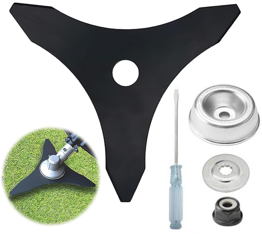Lame de débroussailleuse - Lame 3 dents - 25,4 mm - Accessoires d'installation de ...
