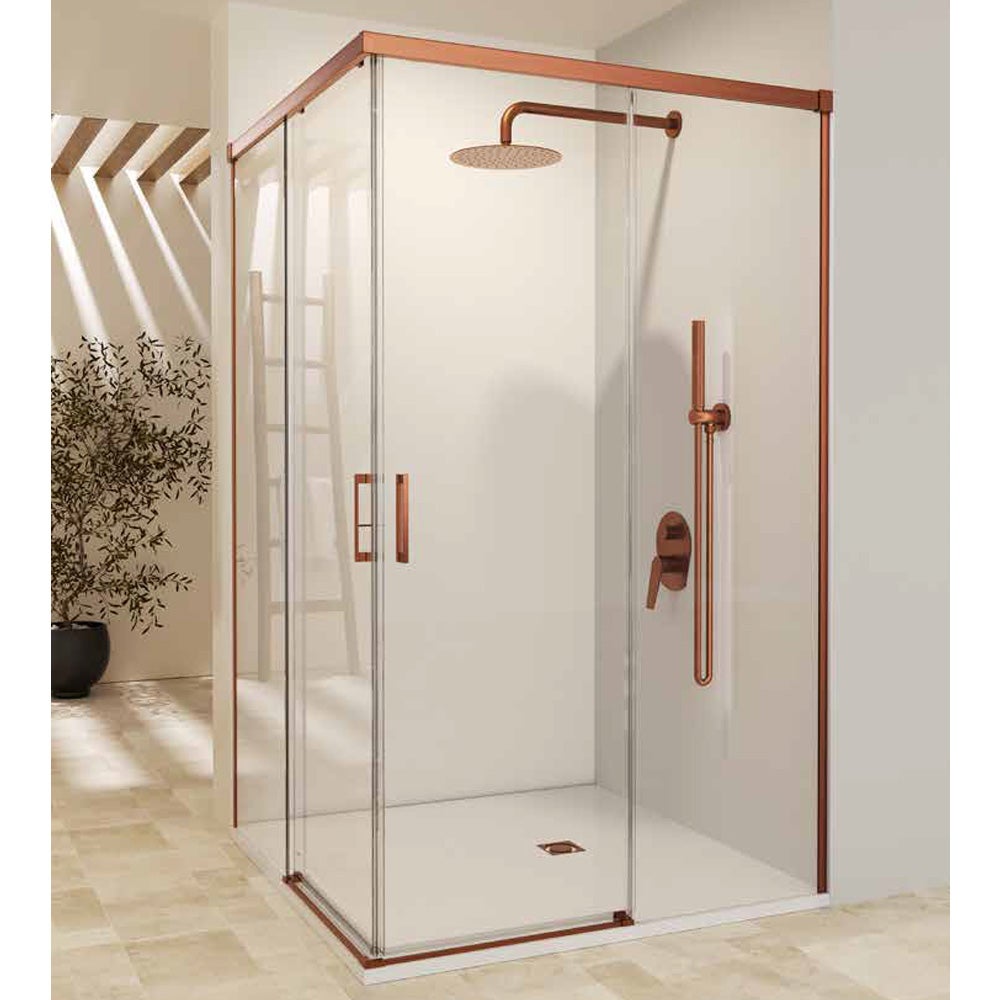 Paroi de Douche Rectangulaire 2 Fixes + 2 POr Rosetes Coulissantes ...