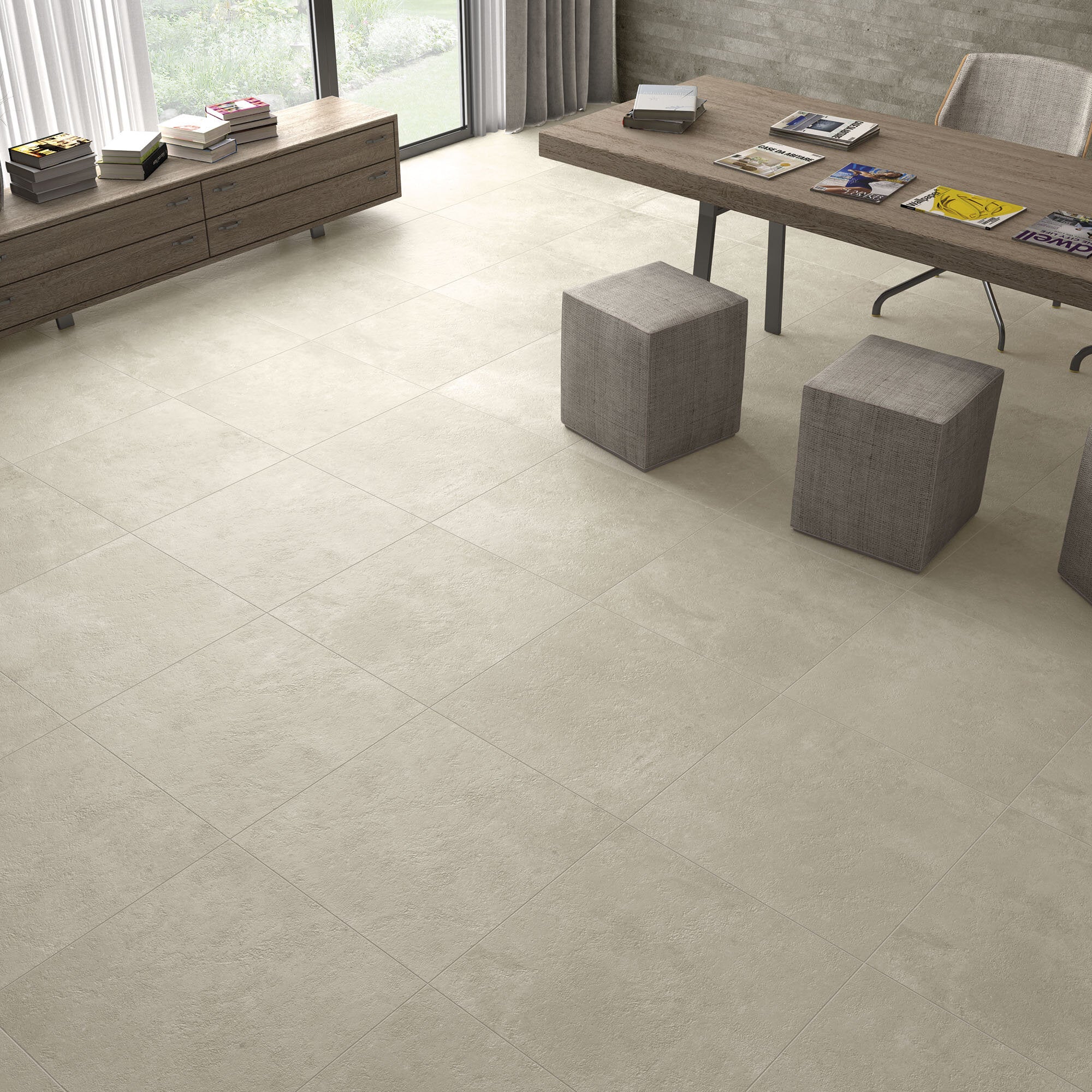 Grès cérame - KOMPACT - TAUPE - 45x90 Rectifié - Naturel - Boite de 0 ...