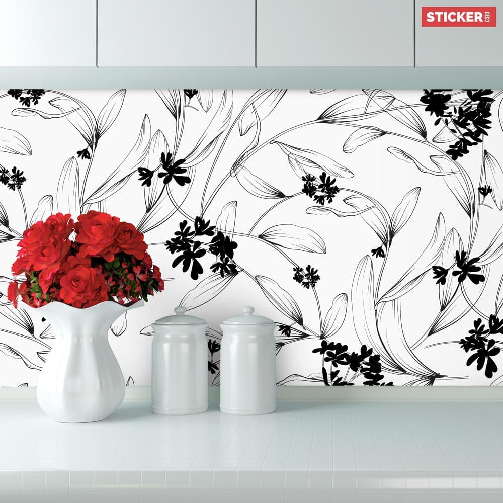 Crédence Adhésive Jardin Monochrome - 300 x 60 cm | Leroy Merlin