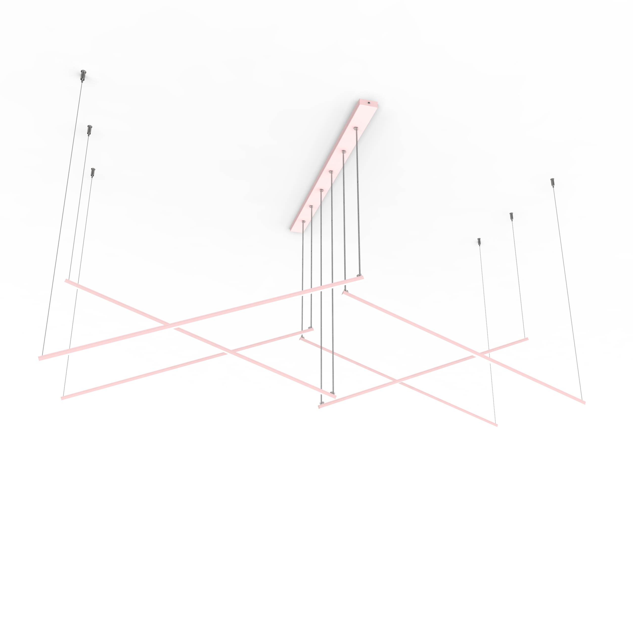 LUMICOM | STORM Suspension, STRIP LED, 102W/m, 3000K, métal, rosé, l ...