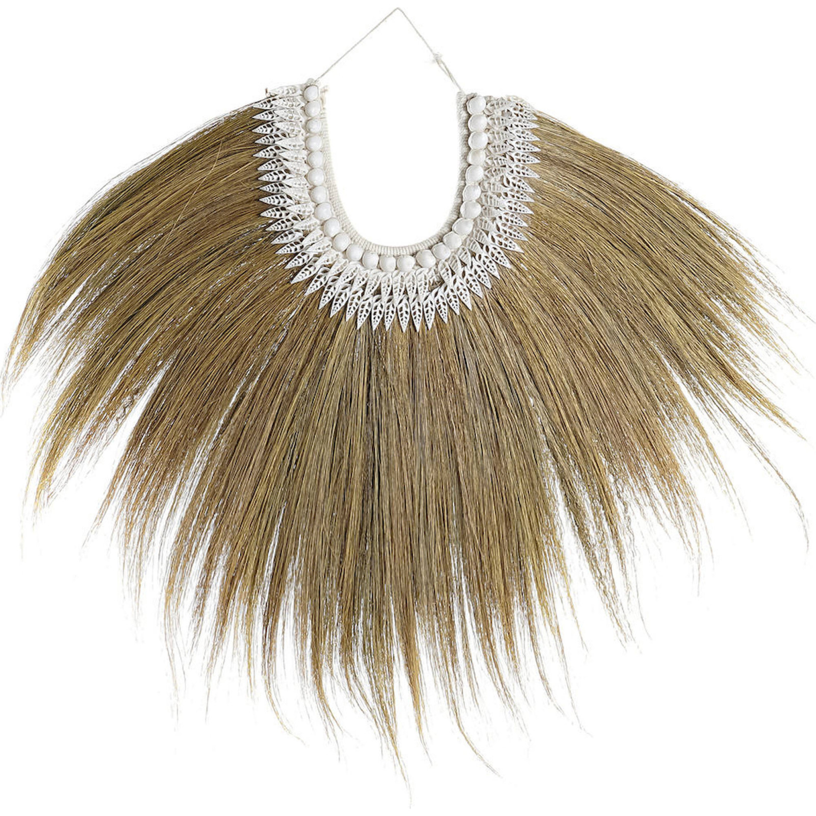 Statue murale ethnique chic en jute naturel blanc 110 x 3 x 75 cm Jute ...