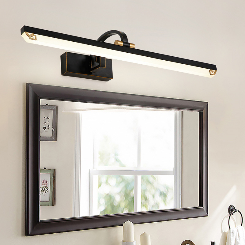 Aplique de pared para baño LED de 220 V, luz de espejo de baño giratoria de metal, IP44 ...