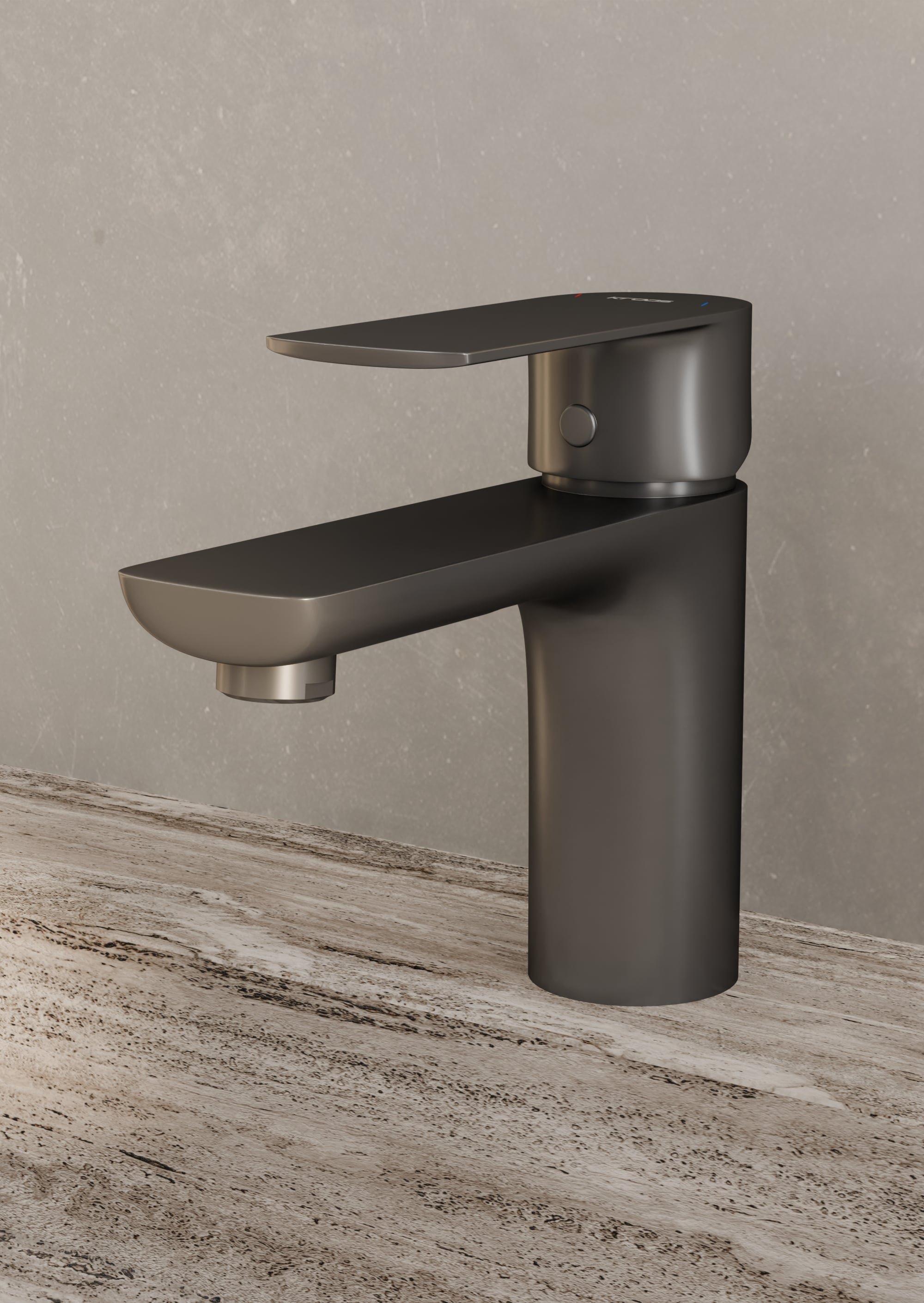 Mitigeur lavabo à poser Gun métal - Nunki | Leroy Merlin