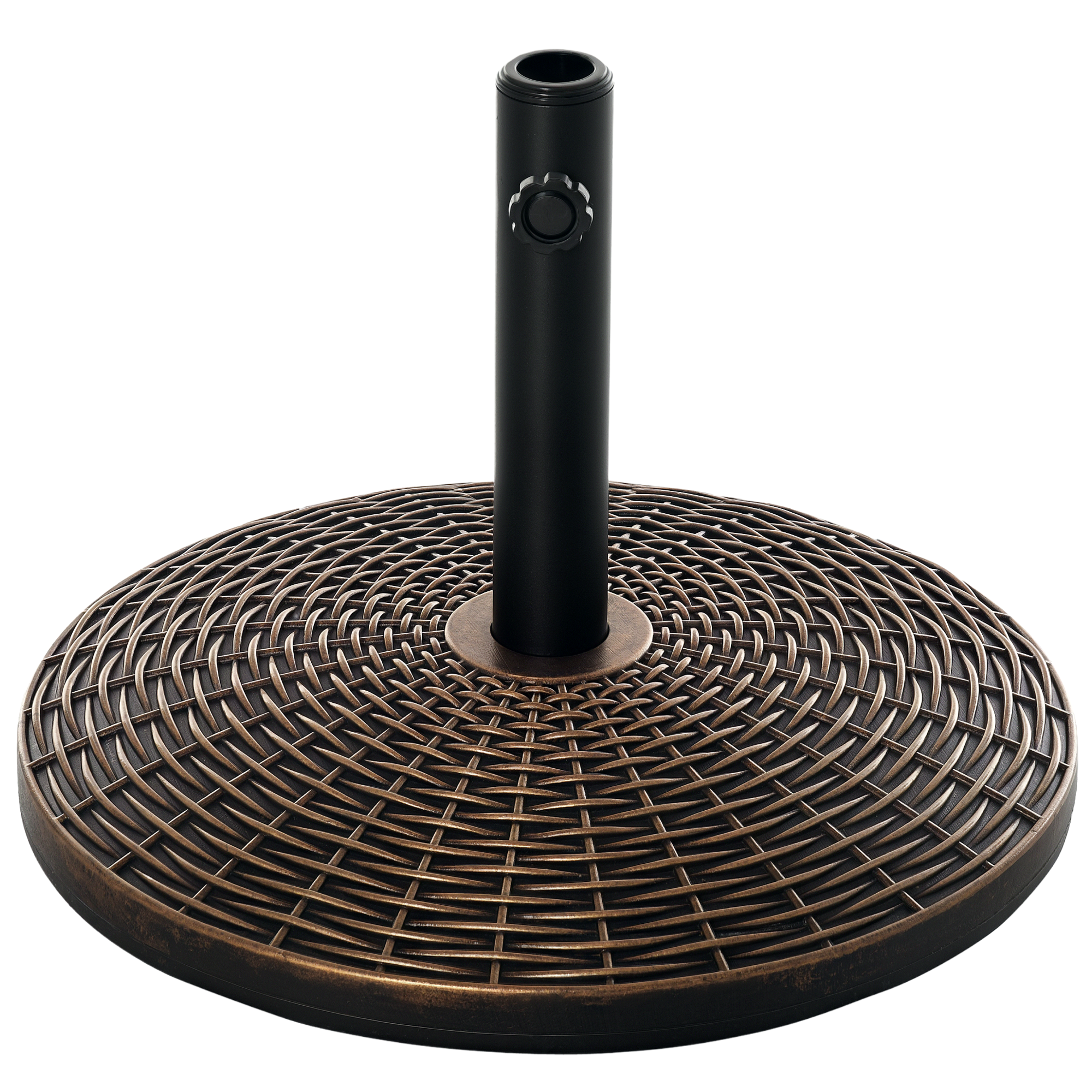 Pied de parasol, support de parapluie, 25 kg, aspect rotin, support en ...