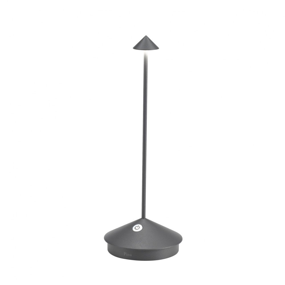 Lampe de table LED Pina Pro Gris Foncé rechargeable et dimmable sans ...