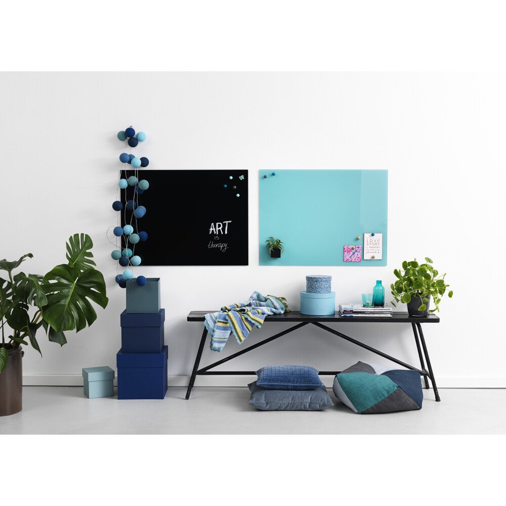 NAGA CLASSIC - Tableau magnétique en verre - 60 x 80 cm - Noir | Leroy ...