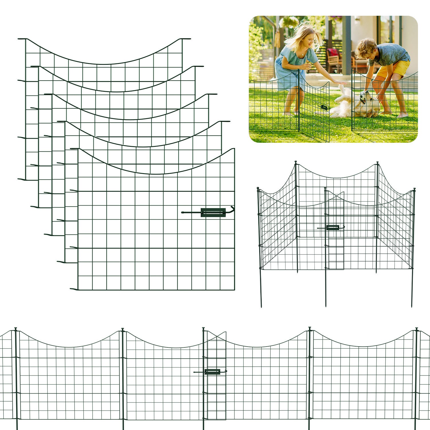 5X Valla para estanque Valla de alambre para jardín Valla para cercado ...