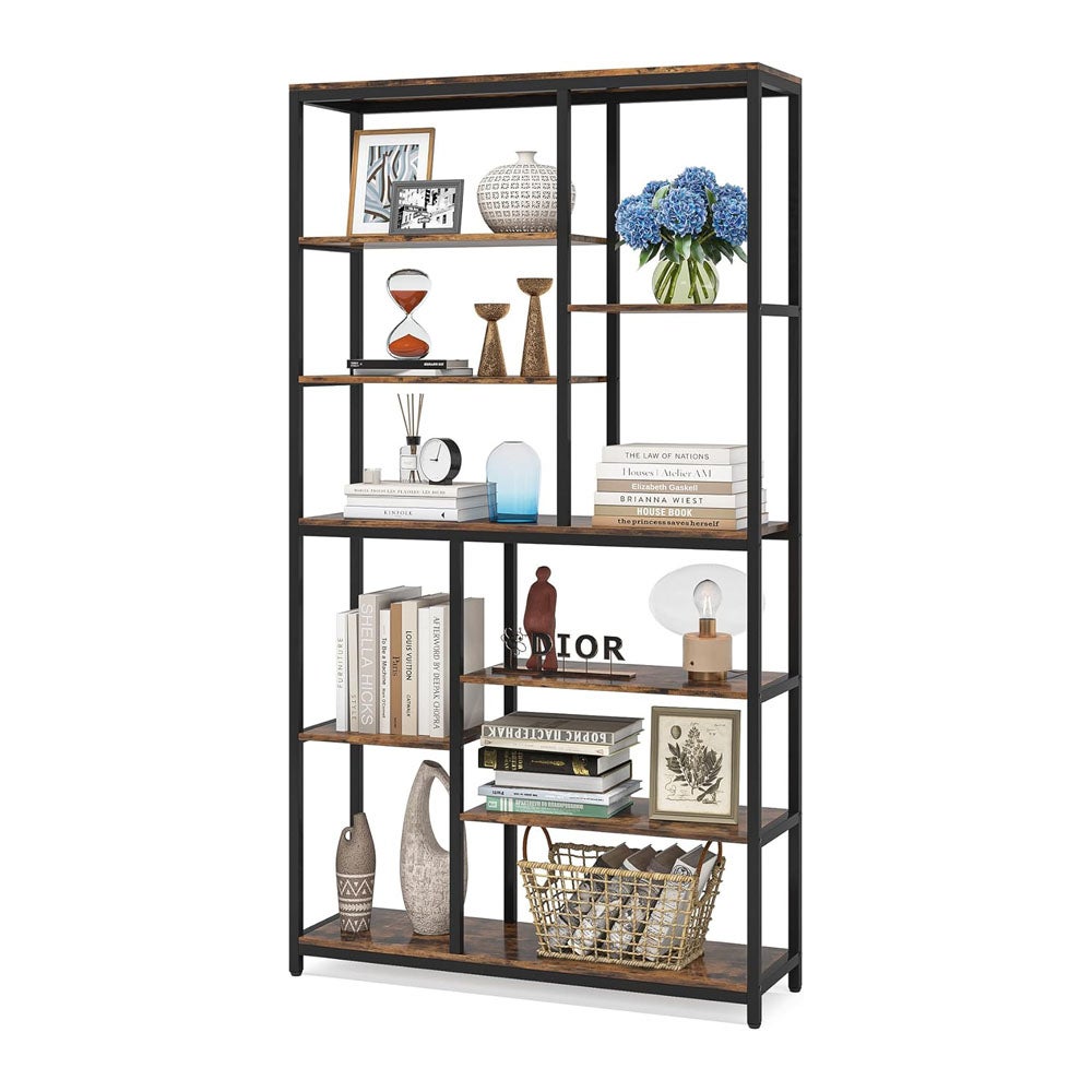 Tribesigns Bibliothèque, Étagère de Rangement à 9 Niveaux, Meuble de ...