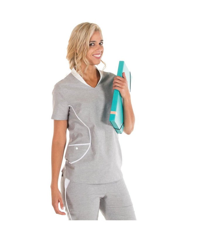 Blusa sanitaria mujer BRENDA cuello pico UNIFORMES GARY'S 656200 ...