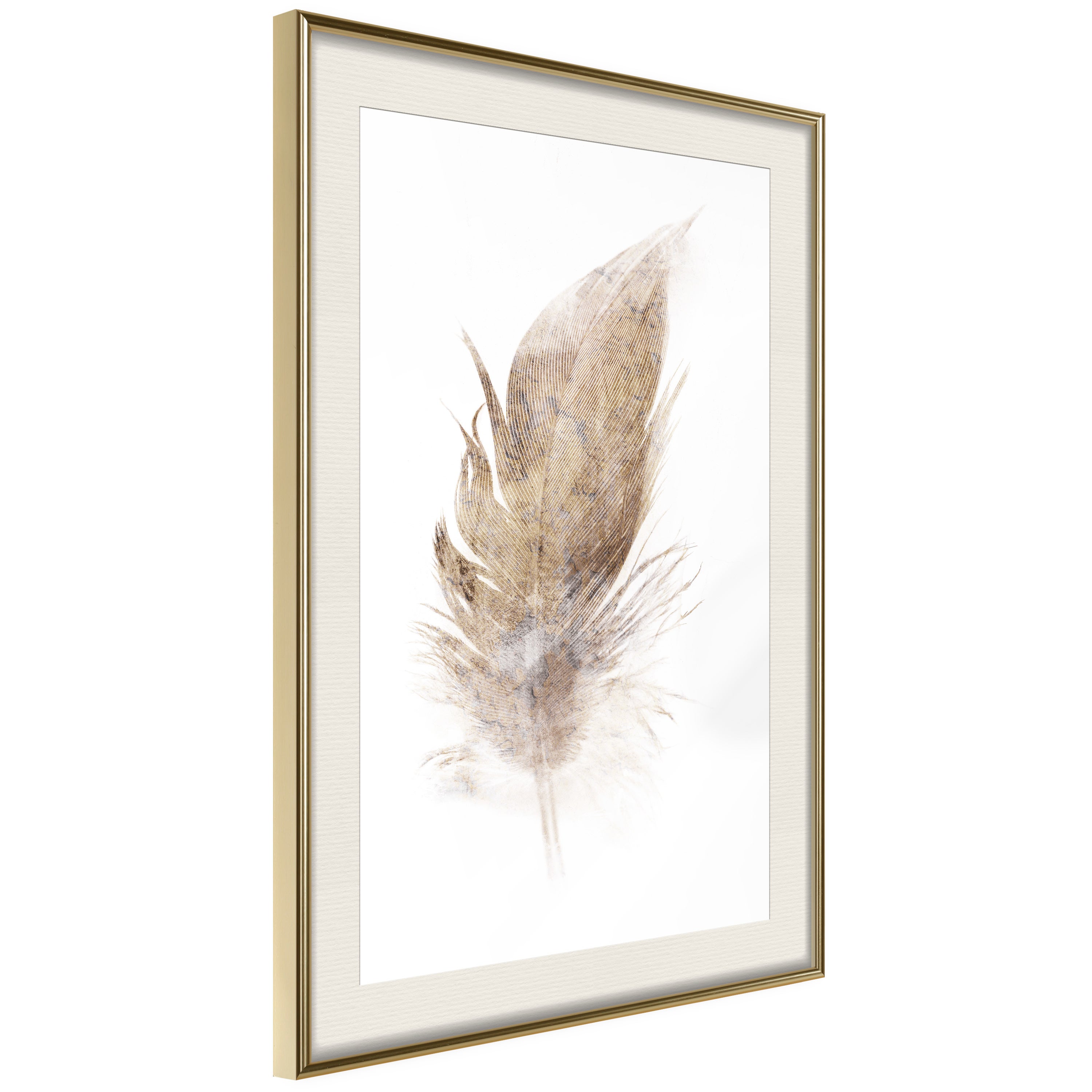 Poster et affiche - Lost Feather (Beige) 20x30 cm | Leroy Merlin