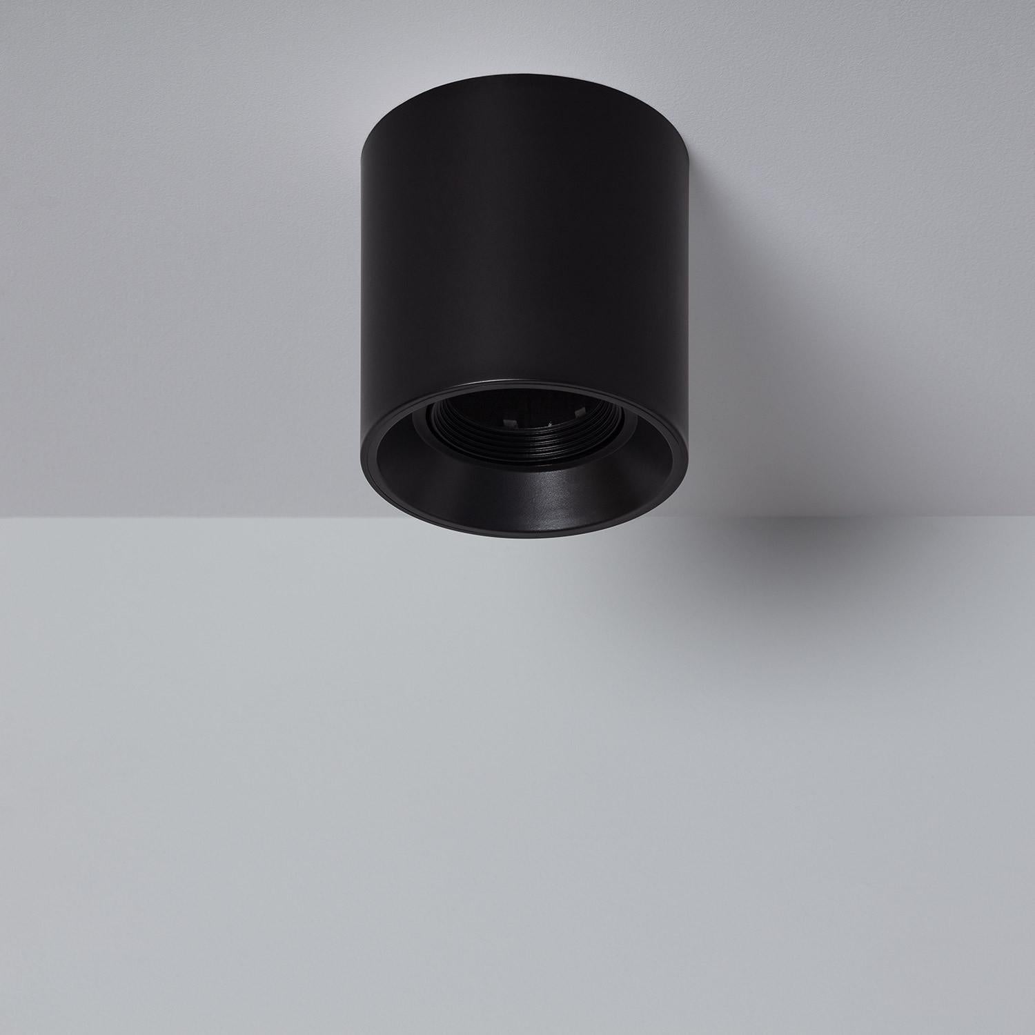 Aplique de Techo Space, Negro, PC, GU10, IP20, 100 mm x Ø93 mm PC ...