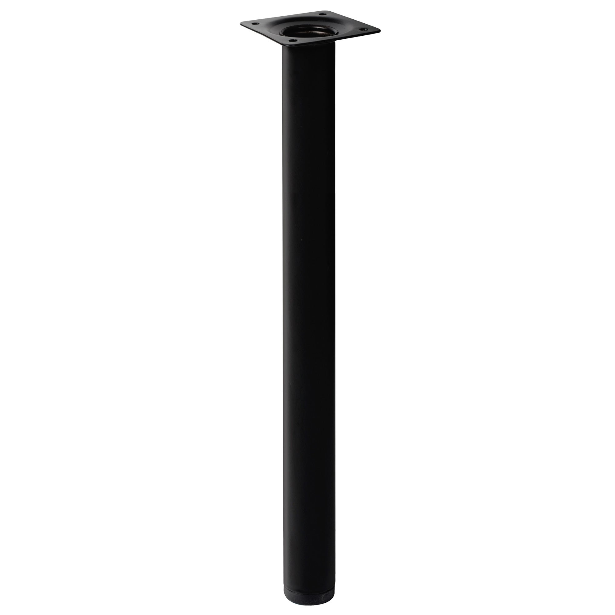 Pata redonda de acero para muebles 30 mm de diámetro x 700 mm de altura pintada de negro juego ...