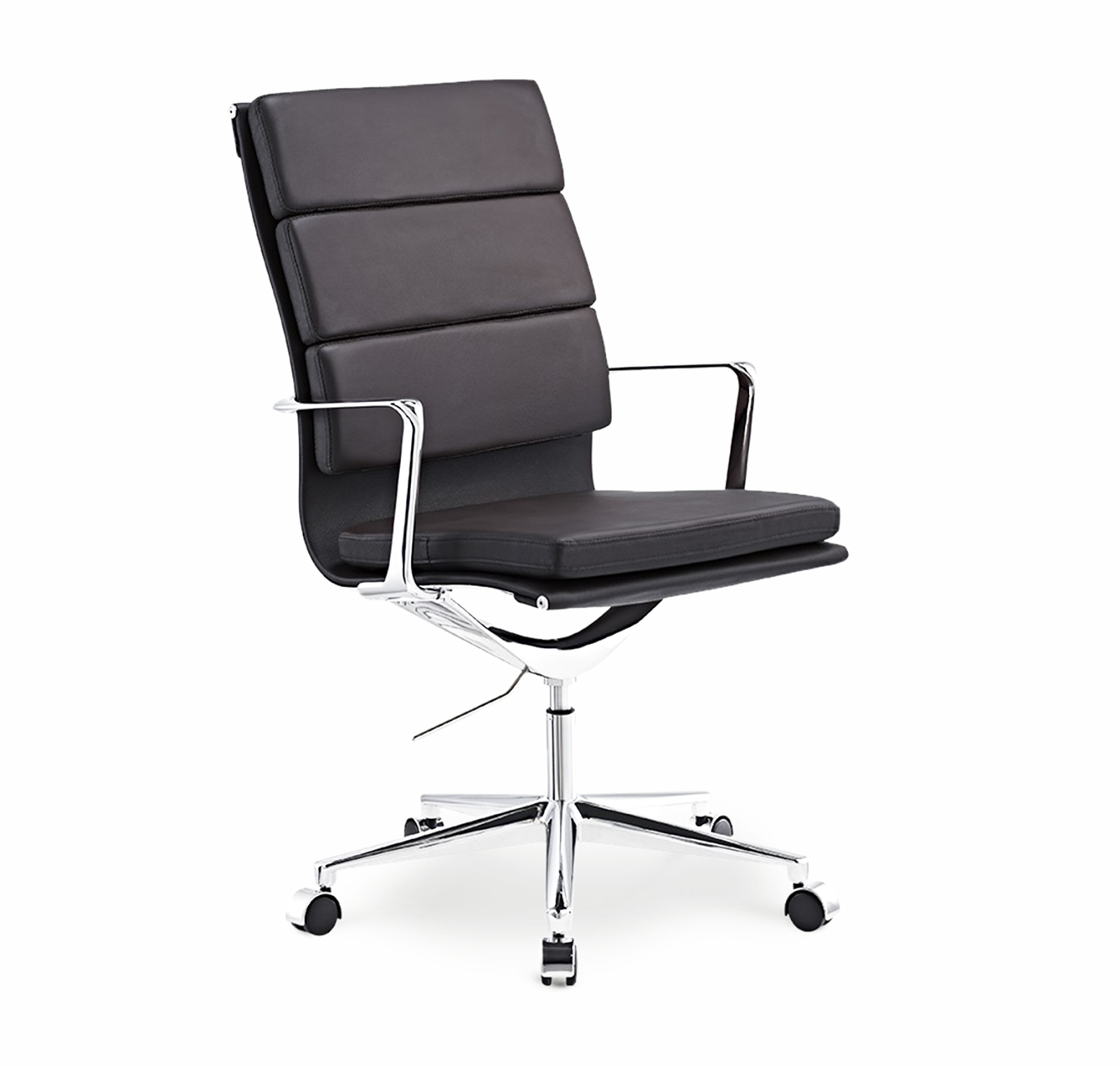 Furnicher Maci - Chaise de bureau - Brun Cuir - 53x59x106cm | Leroy Merlin