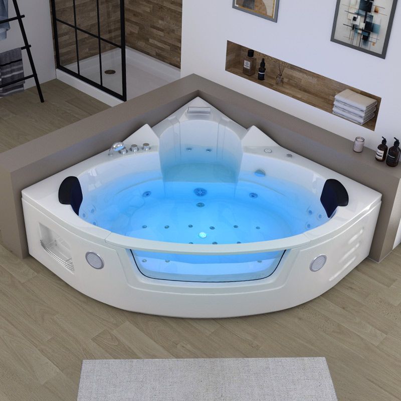 Baignoire balnéo d'angle 2 places Manhattan-S 26 jets Whirlpool | Leroy ...