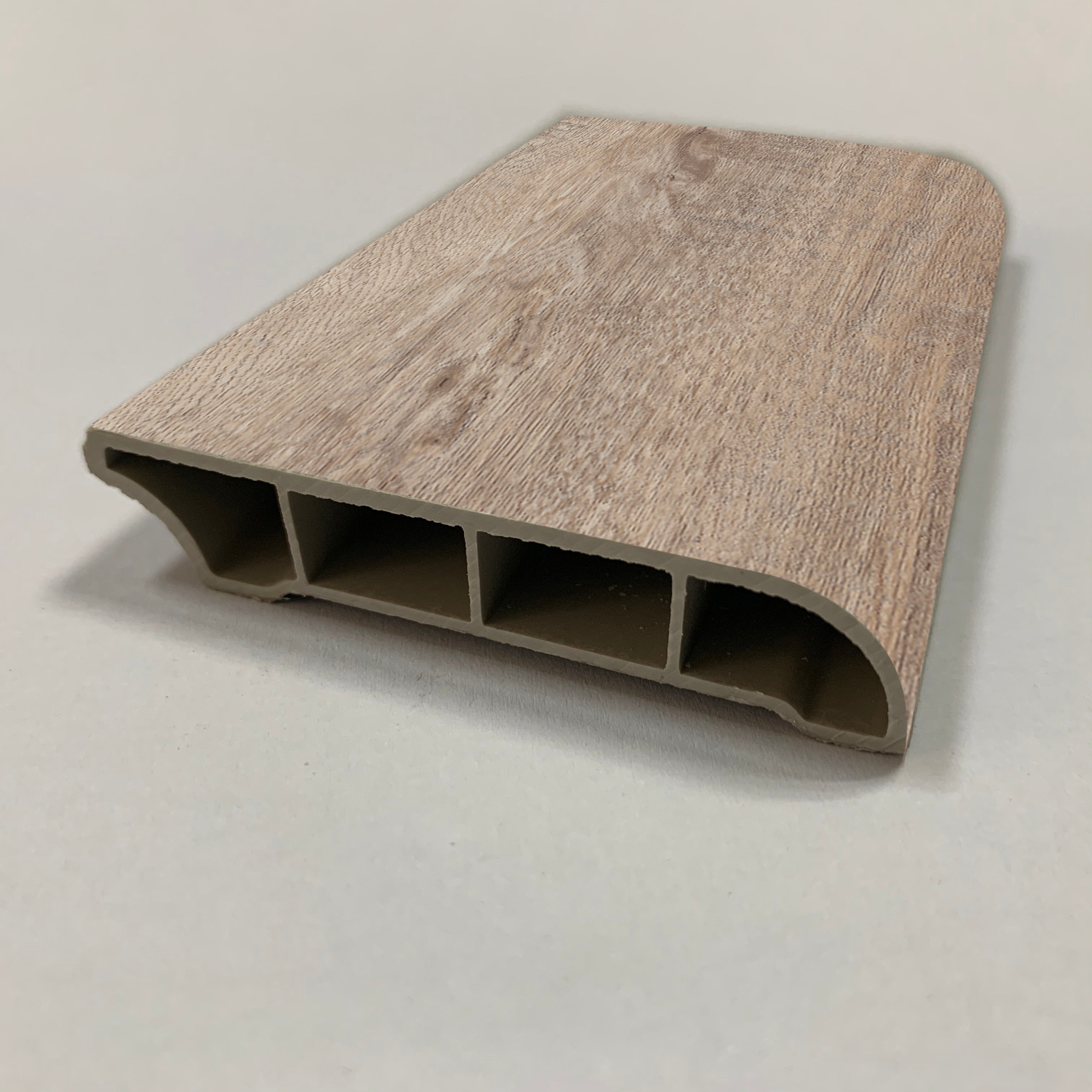Plinthe PVC aspect bois pour sol - L.2.4m , 12 x 60 mm - Prescott ...