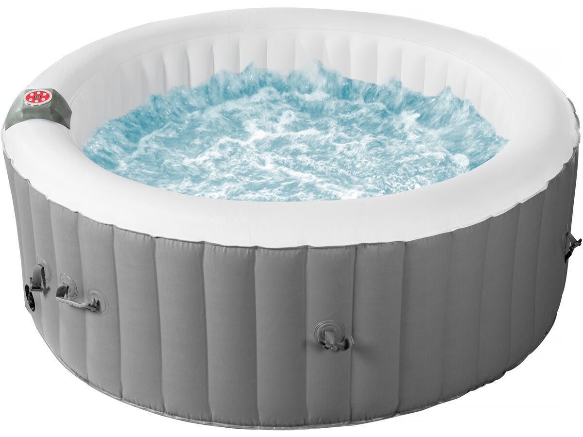 Spa gonflable en PVC "Rio" - 4 places - Gris/Blanc | Leroy Merlin