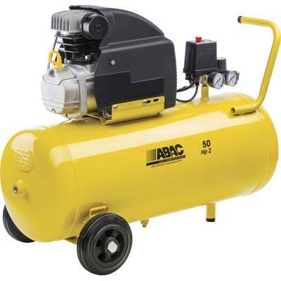 Abac - Compresseur à pistons lubrifié 50L 8 bar 2CV 13,2 m3/h ...