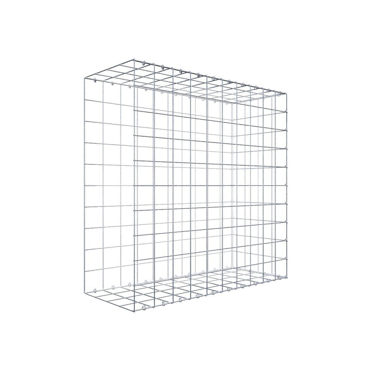 Gabiona - Gabion à monter en longueur 100 cm x 100 cm x 40 cm (L x H x P), maille 10 x 10 cm ...
