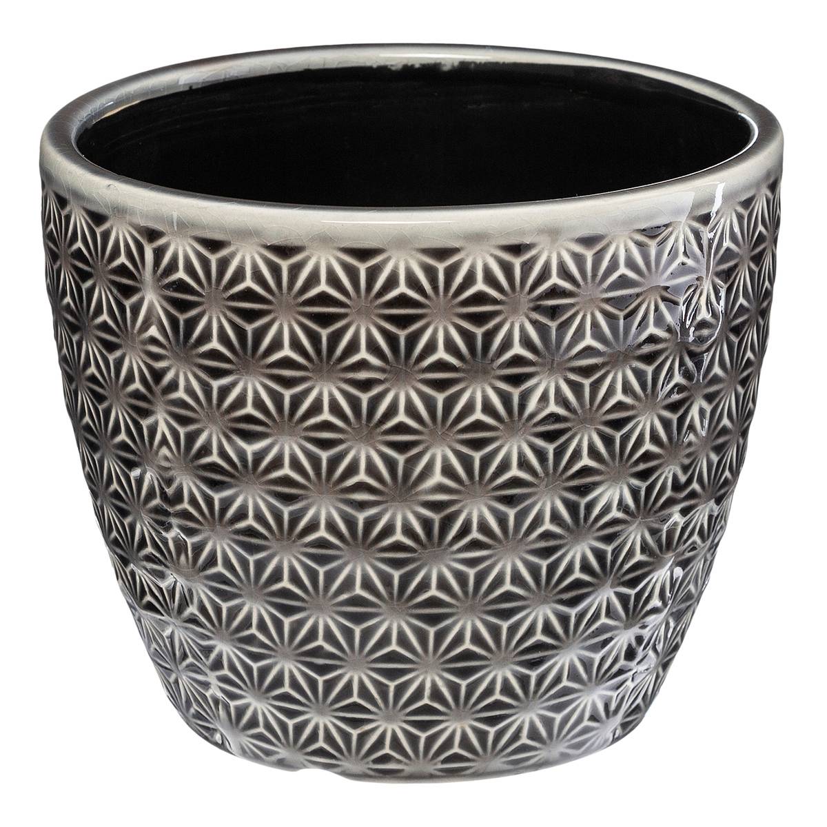 Pot Céramique D14cm Gris - Atmosphera Créateur d'intérieur | Leroy Merlin