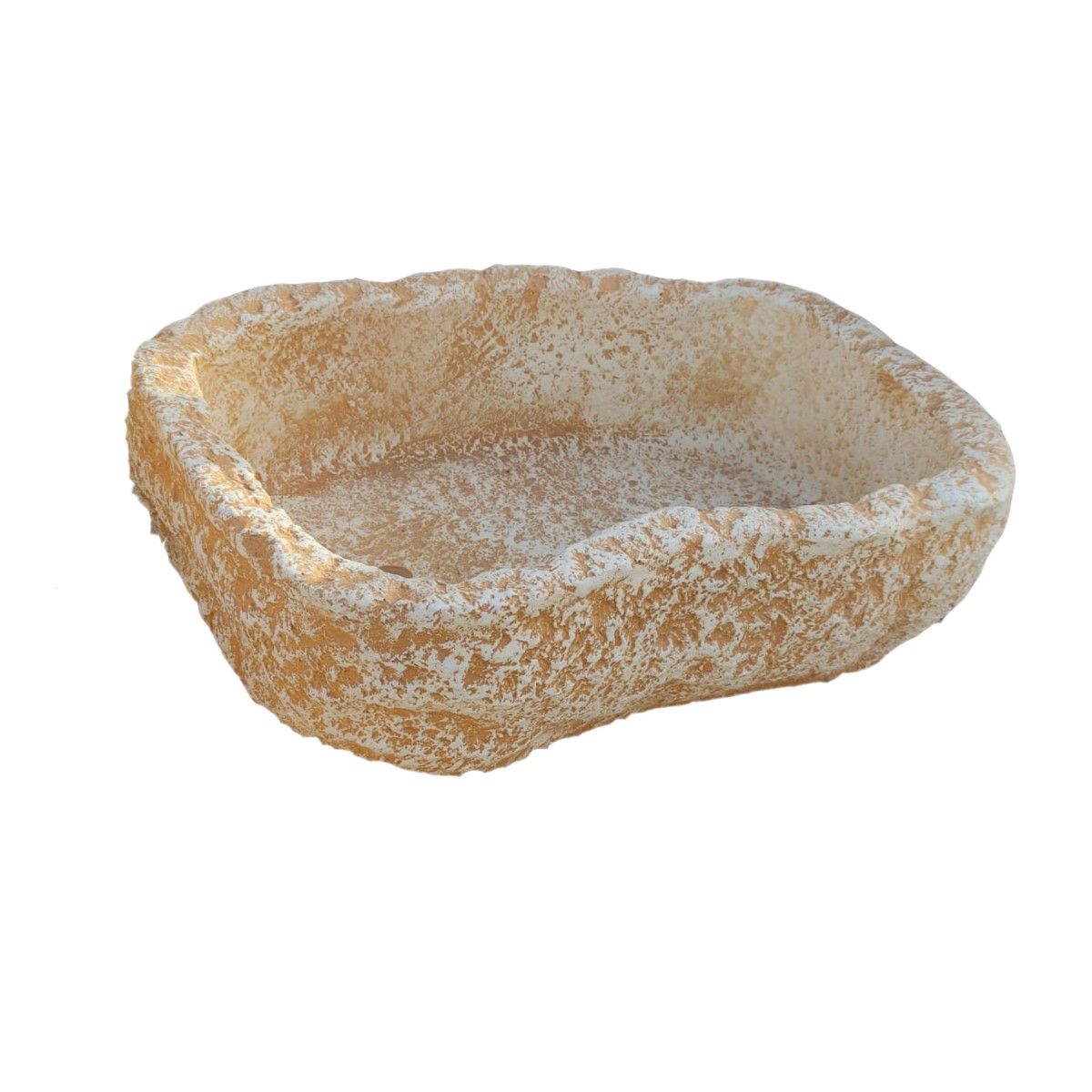 Jardinière RUSTIQUE 45x25x10cm. en Béton Pierre allégé. Ocre | Leroy Merlin