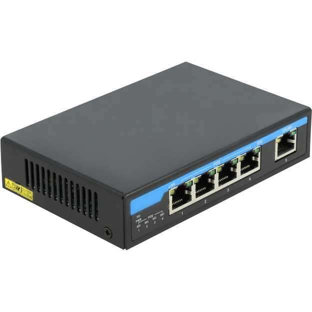 DeLOCK Commutateur Ethernet Gigabit 4 ports PoE + 1 commutateur RJ45 ...