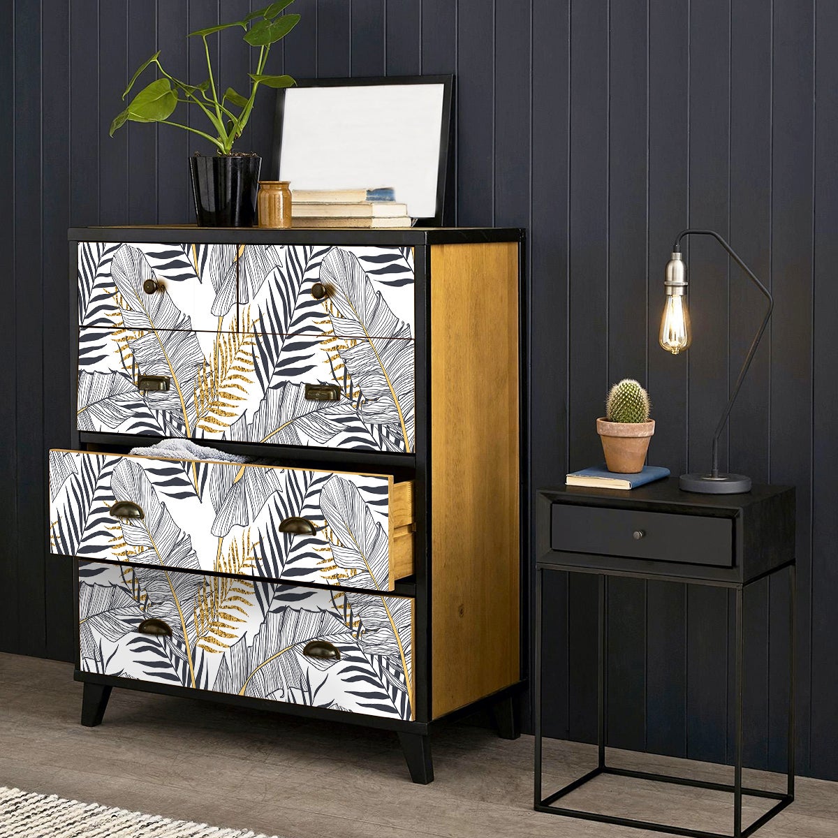 Vinilo muebles tropical Hiva-Oa - adhesivo de pared - revestimiento ...