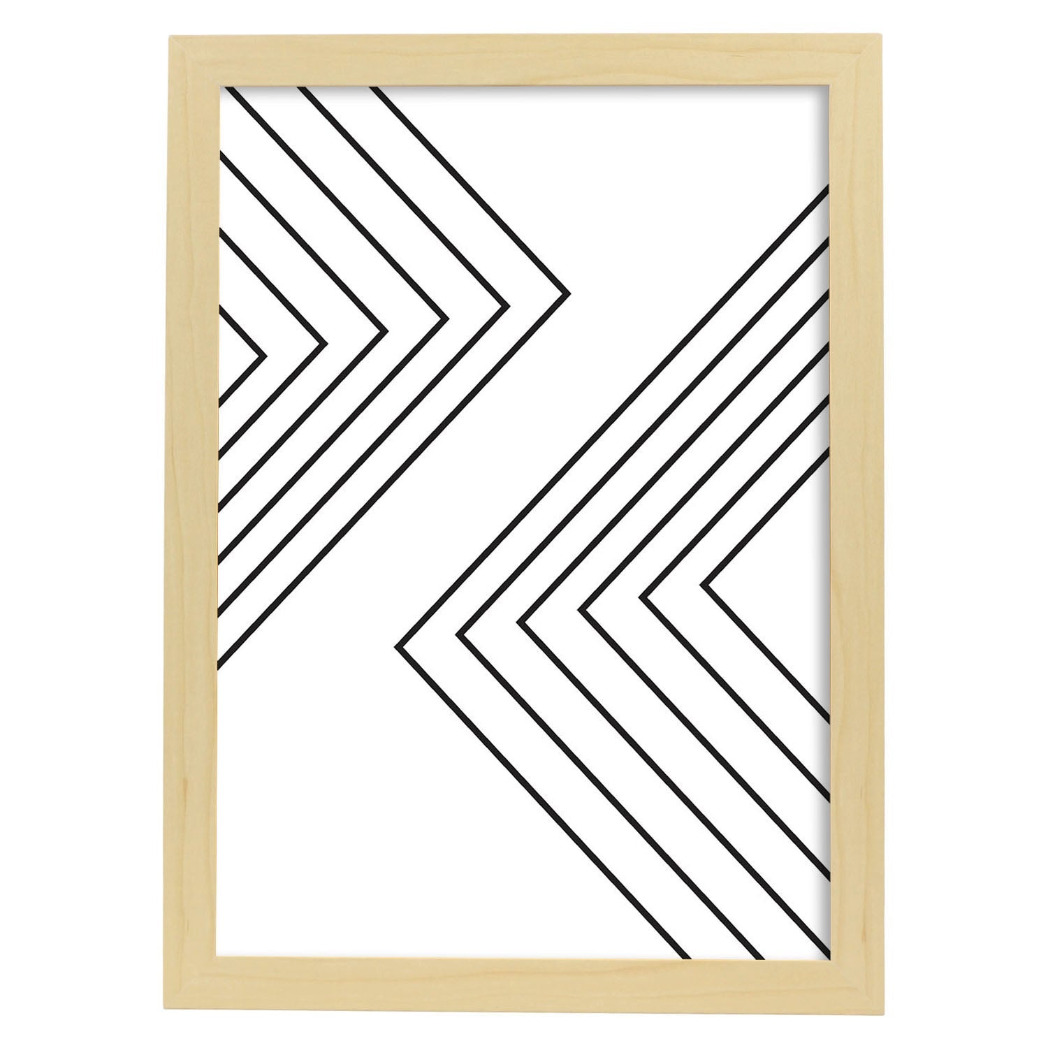 Poster Con Dibujo Nordico De Lineas. Lamina Geo, Ilustrada Con Con ...