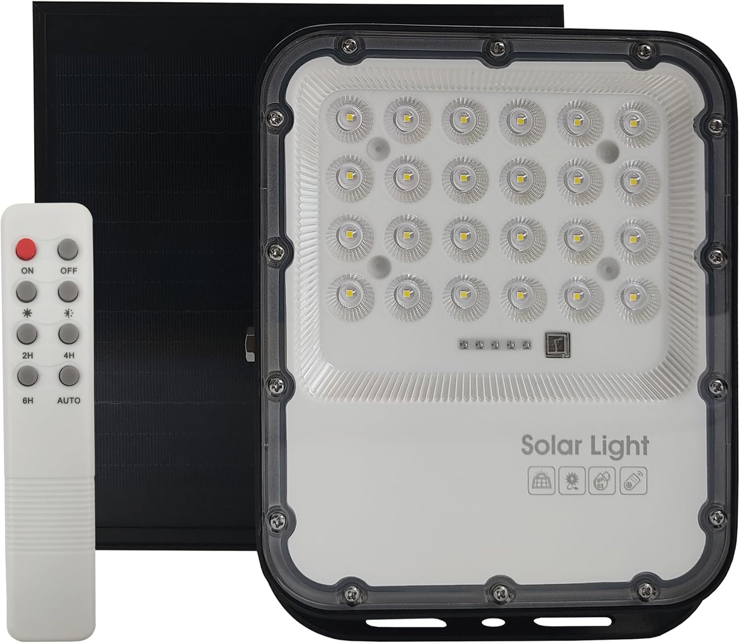 Projecteur Solaire LED Dimmable avec Télécommande 50W, 5000mA, étanche ...