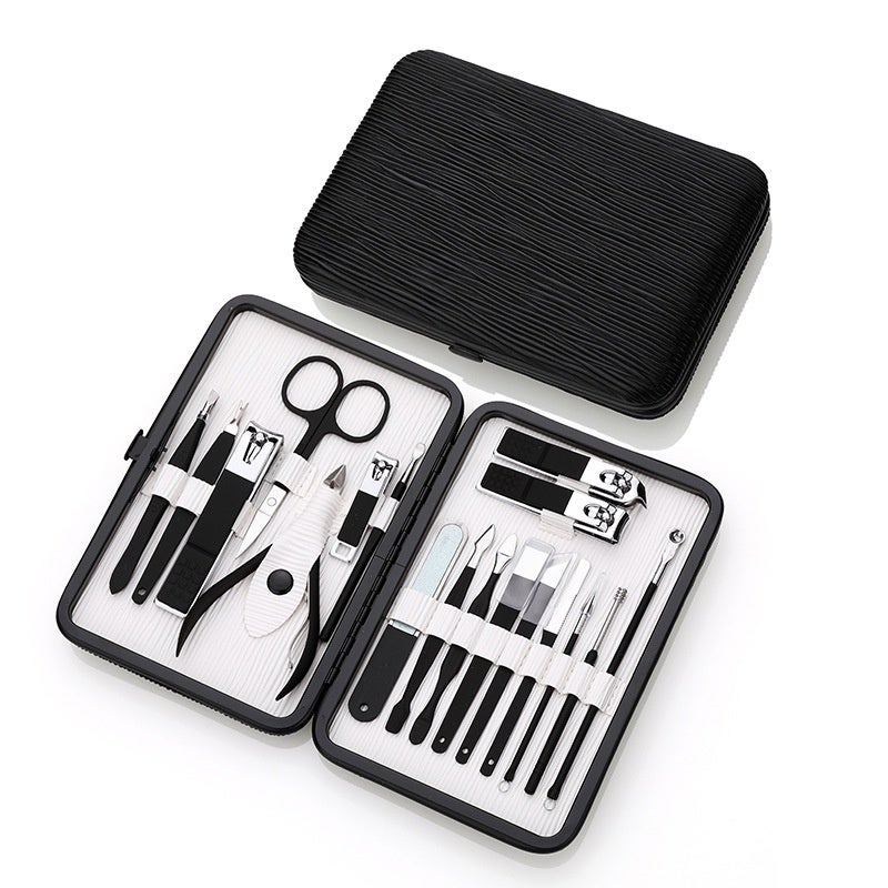 Kit manucre pedicure coupe ongle professionnel coupe cuticule 18pcs ...
