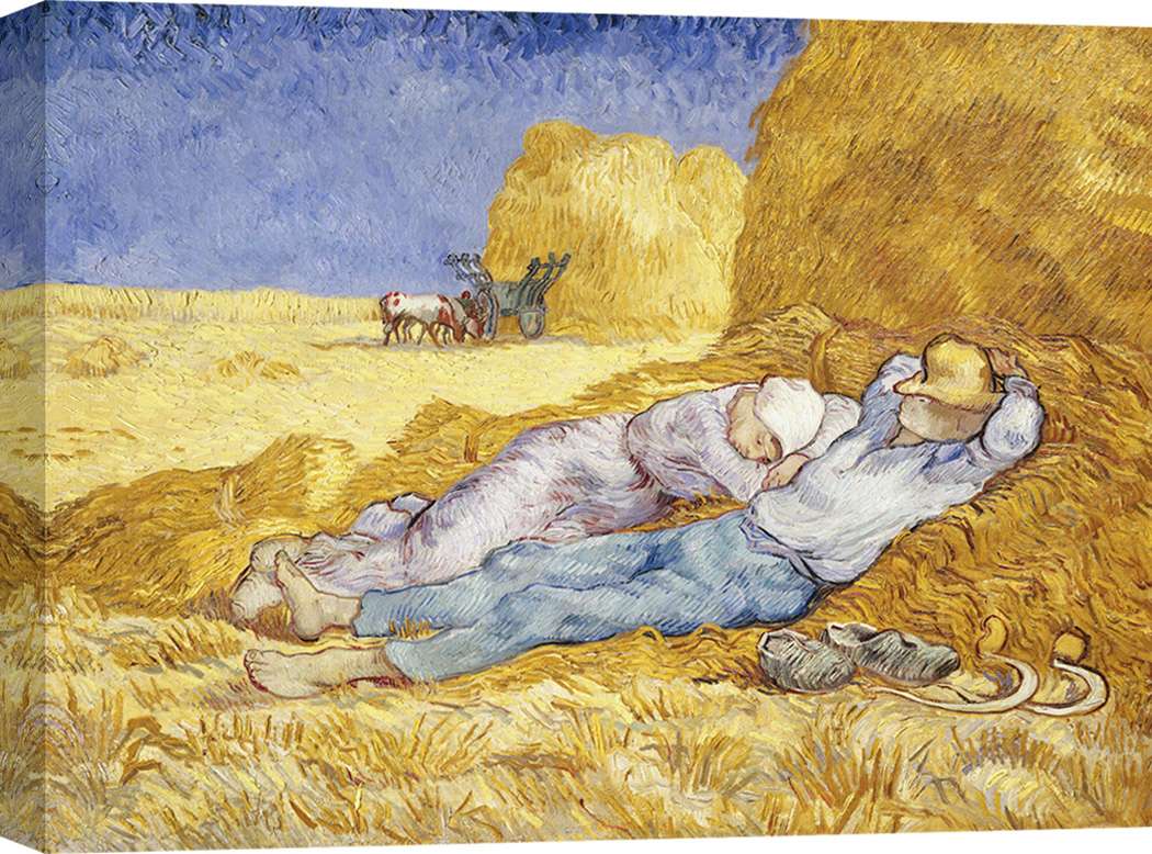 Peinture, impression sur toile - Vincent van Gogh, La Siesta (Repos de ...