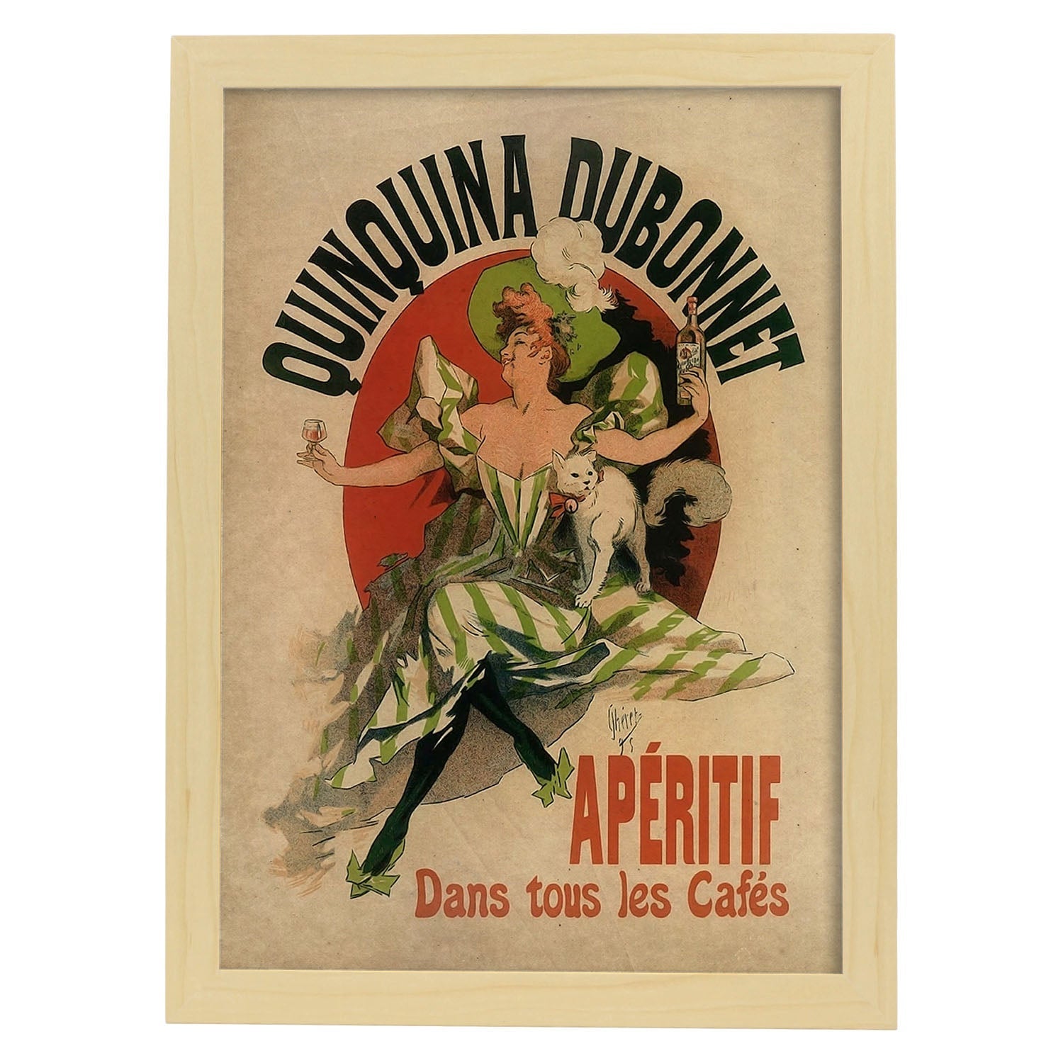 Poster Vintage De Aperitivo. Con Imagenes Vintage Y De Publicidad Antigua. Marco Blanco - A3 ...