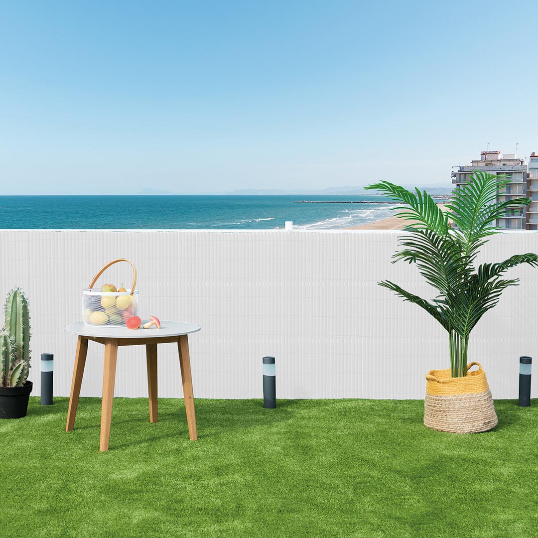 Cañizo pvc essential recycane doble cara 20 mm blanco | Leroy Merlin