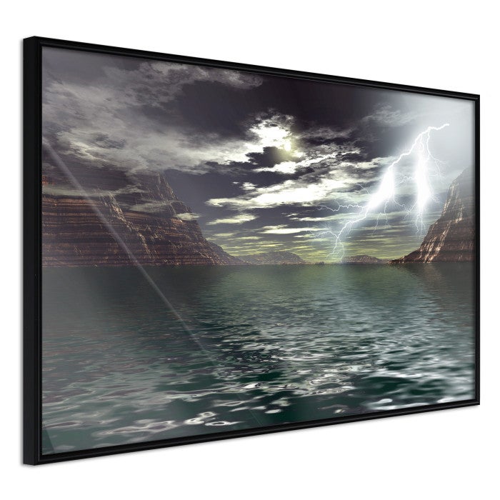 Affiche Murale Encadrée "Storm over the Canyon" 90 x 60 cm Noir | Leroy ...