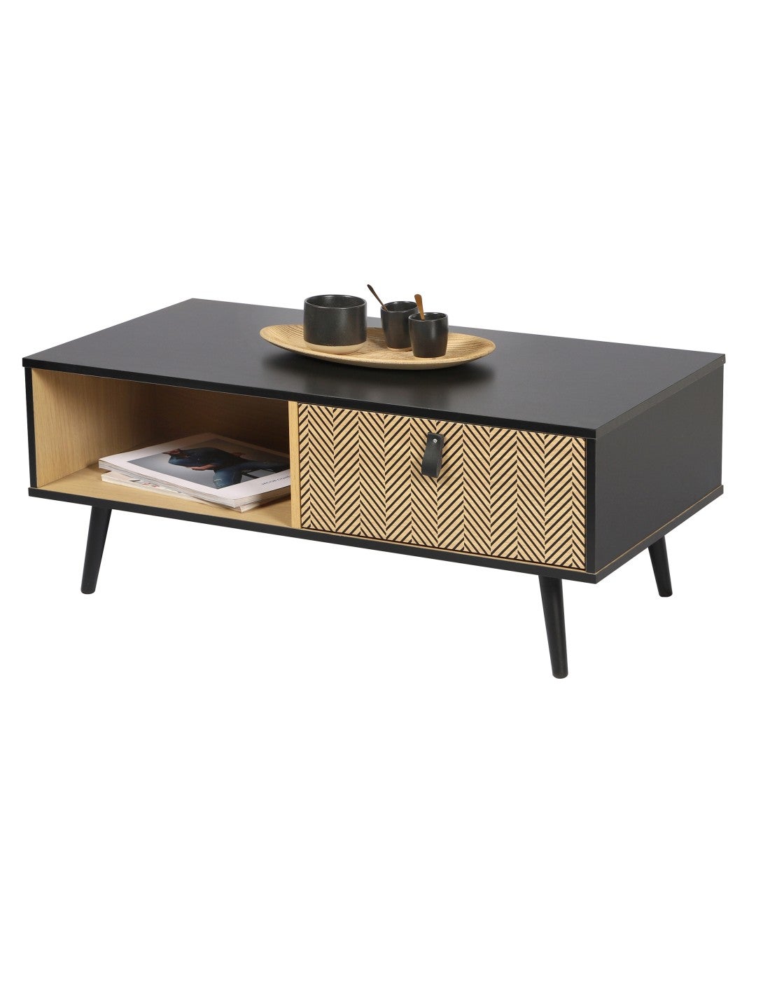Table basse avec tiroir de style design et moderne – Collection BRISTOL ...