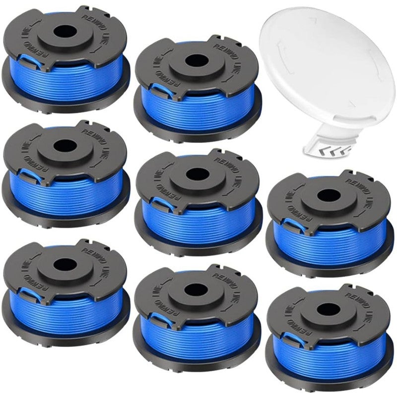 8 bobines + 1 capuchon, fil nylon de rechange coupe-bordure accessoire ...