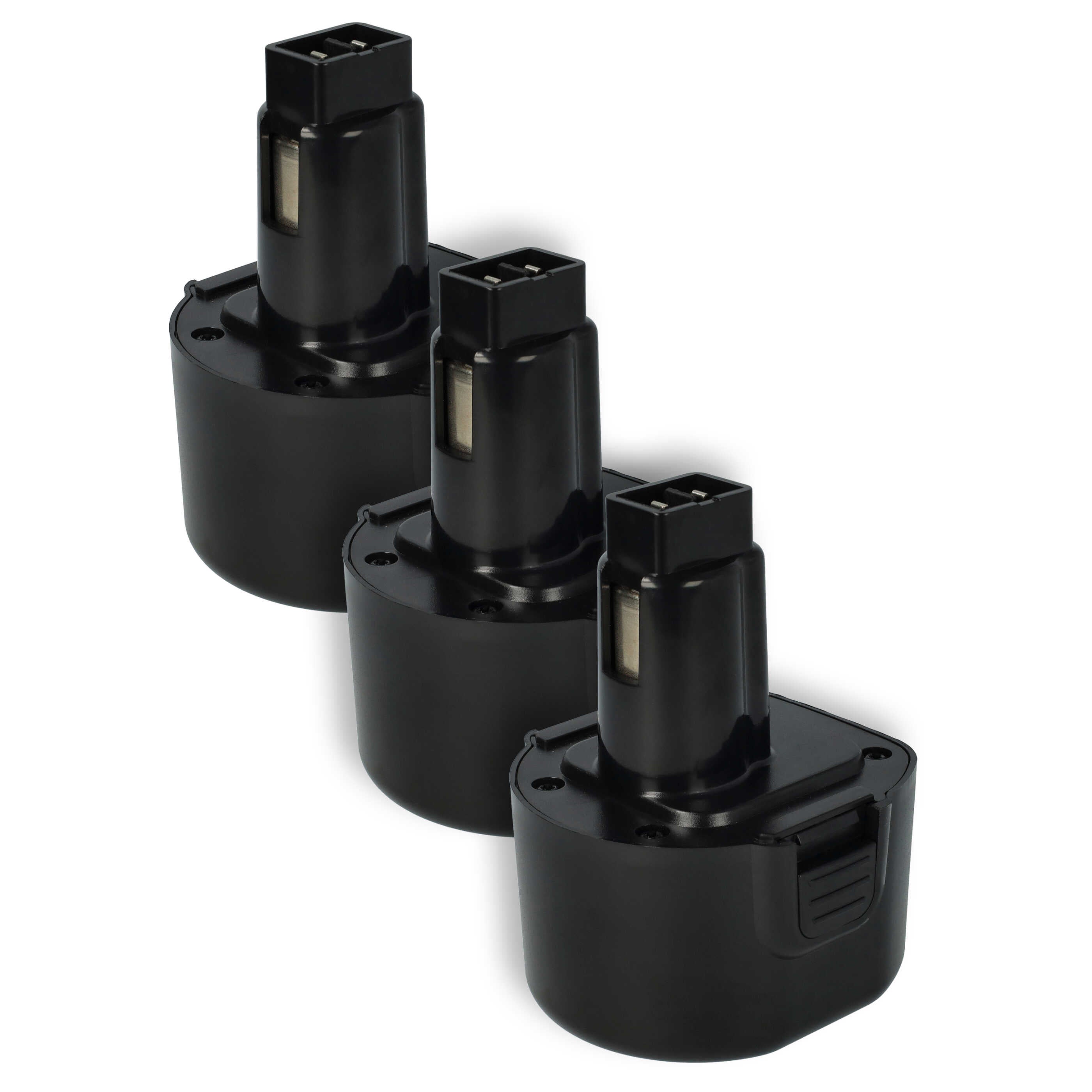 Vhbw 3x Batteries compatible avec Black & Decker FSL96, HP 131K-2 ...