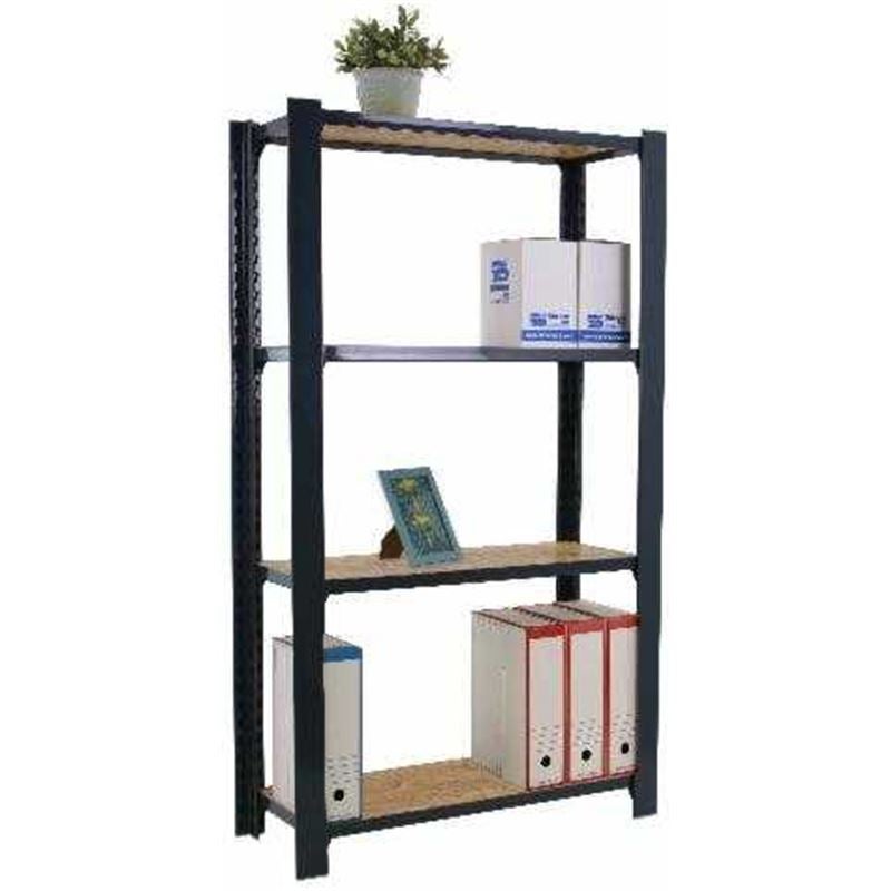 Estanteria OFFICLICK 4/300 WOOD 800 ANTRACITA/OSB - 8425437127687 - Simon Rack | Leroy Merlin