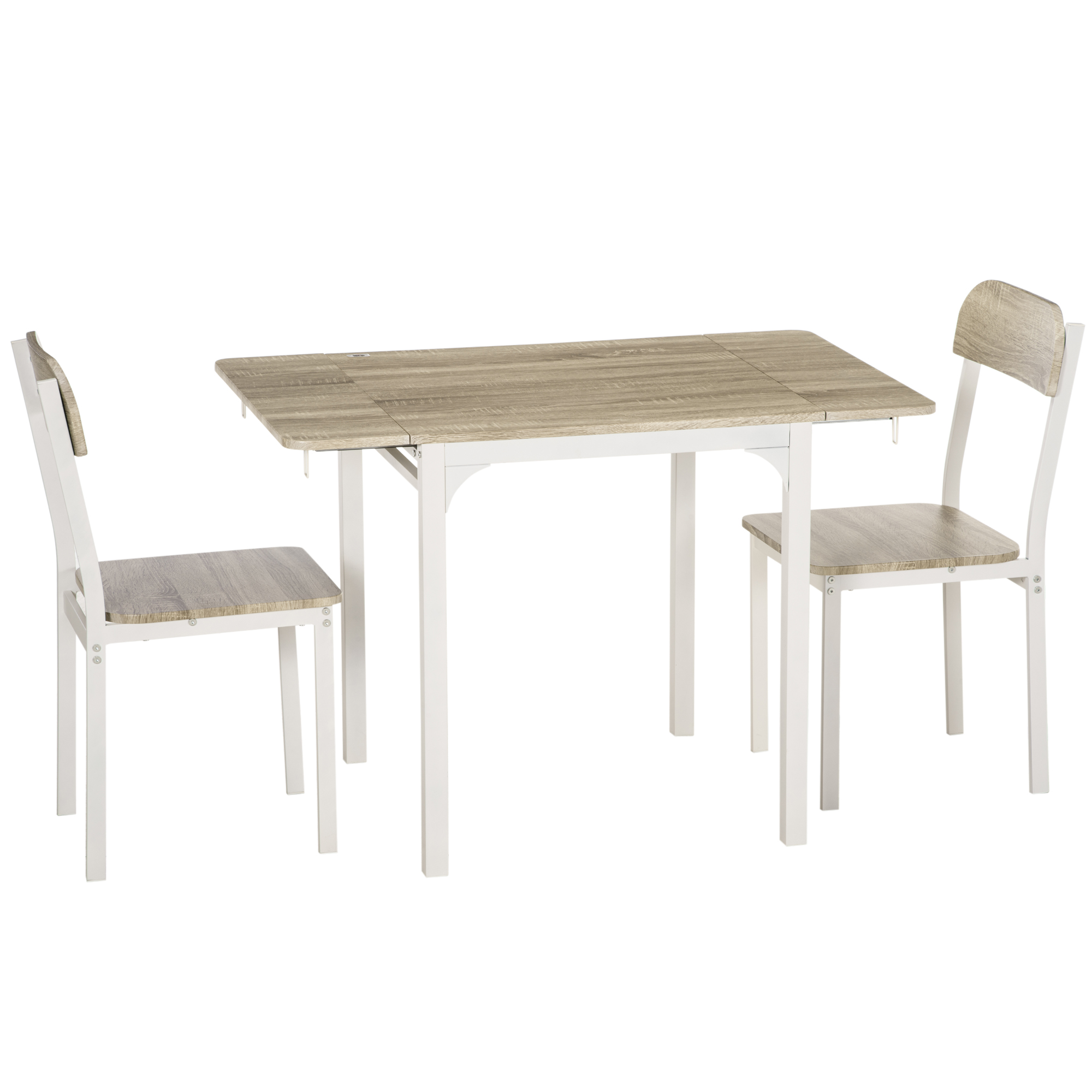 Ensemble repas 2 pièces, table pliante et 2 chaises, dimensions : 110 ...