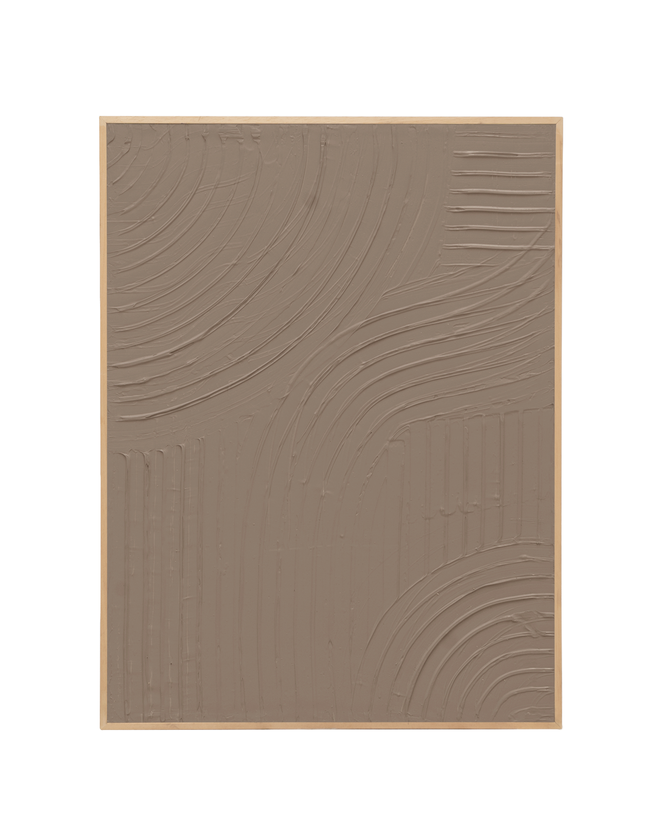 BESALÚ - Peinture à l'huile décorative faite à la main cadre marron ...