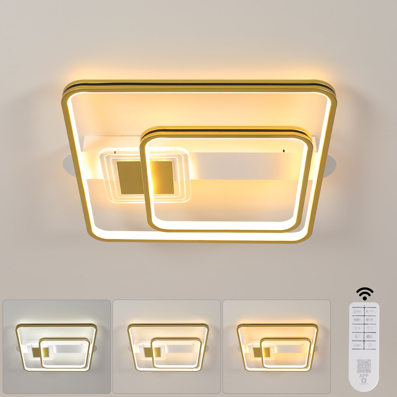 COMELY Plafoniere a LED moderne, dimmerabili 3000k-6000k, da soffitto a ...